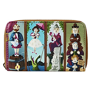 Loungefly Disney Haunted Mansion Stretching Room Portraits Faux Leather Zip-Around Wallet