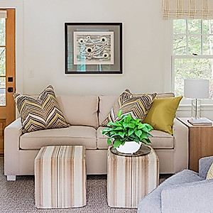 Vencer 11 Inch Plastic Round Self Watering Planter,Water Indicator,Modern Decorative Planter Pot for All House Plants Flowers, Herbs, Vegetables, Tropical,White,VF-048