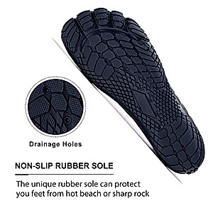 HIITAVE Water Shoes for Men Breathable Barefoots Swim Shoes for Beach Pool Surf Sports Hiking Diving Walking Navy Orange Size 14 Men M US