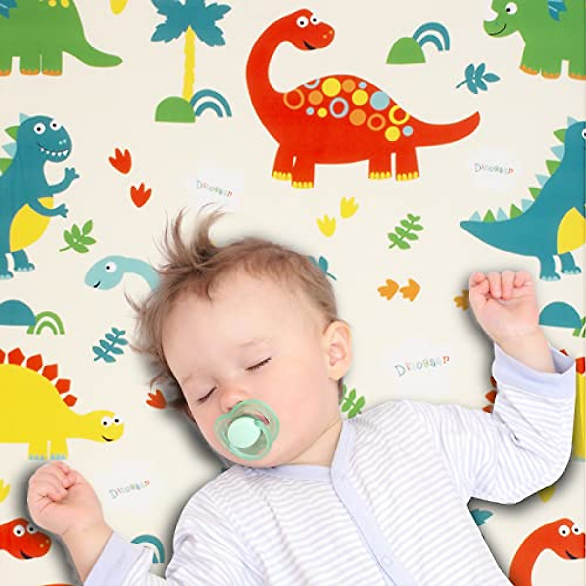 GOPHRALOVE Crib Sheets for Boys 2 Pack Stretchy Baby Fitted Crib Sheets for Standard Crib Super Soft Crib Mattress Fitted Sheet Dinosaur…