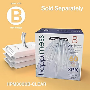 Happimess HPM1012C Betty Retro Mini 3.2-Gallon Step-Open Trash Can, Modern, Minimalistic, Fingerprint-Proof, Rustproof, Soft Close, Bedroom, Bathroom, Kitchen, Laundry Room, Office, 3.2 Gallons, White