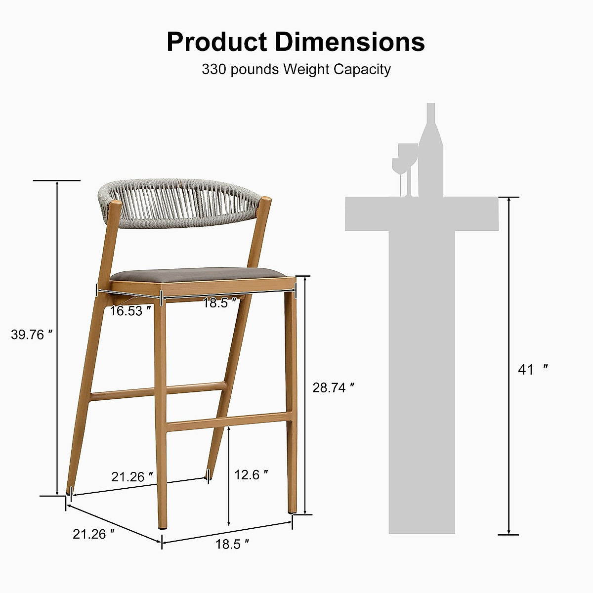 PURPLE LEAF Outdoor Bar Height Table and Chairs Set 3 Piece Patio Pub Bar Set with HPL High Top Table Bar Stools for Balcony Poolside Brown