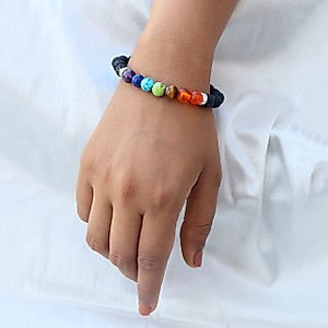 7 Chakra Necklace and Bracelet Set for women & men Orgone Healing Pendant with Adjustable Cord – Chakra Necklace and bracelet jewelry set for spiritual healing