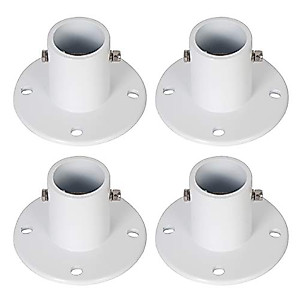 ECOTRIC Replacement Deck Anchor Flange Cast Aluminum Above Ground Pool Ladders and Handrails - 1 7/8” Inch Diameter of 1.9"(4PC)