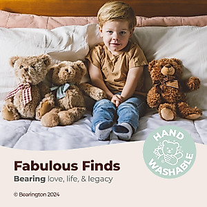 Bearington Lil' Reggie Teddy Bear 12 Inch Teddy Bear Stuffed Animal - Large Teddy Bear - Brown Teddy Bear