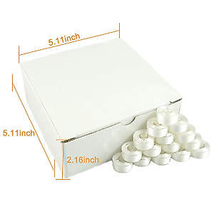 New brothread 144pcs White 70D/2(60WT) Prewound Bobbin Thread Plastic Size A SA156 for Embroidery and Sewing Machine Polyester Thread Sewing Thread