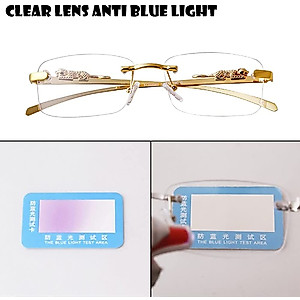 UM Vintage Rimless Sunglasses Retro Luxury Gold Metal Frameless Rectangle Lens Sun Glasses