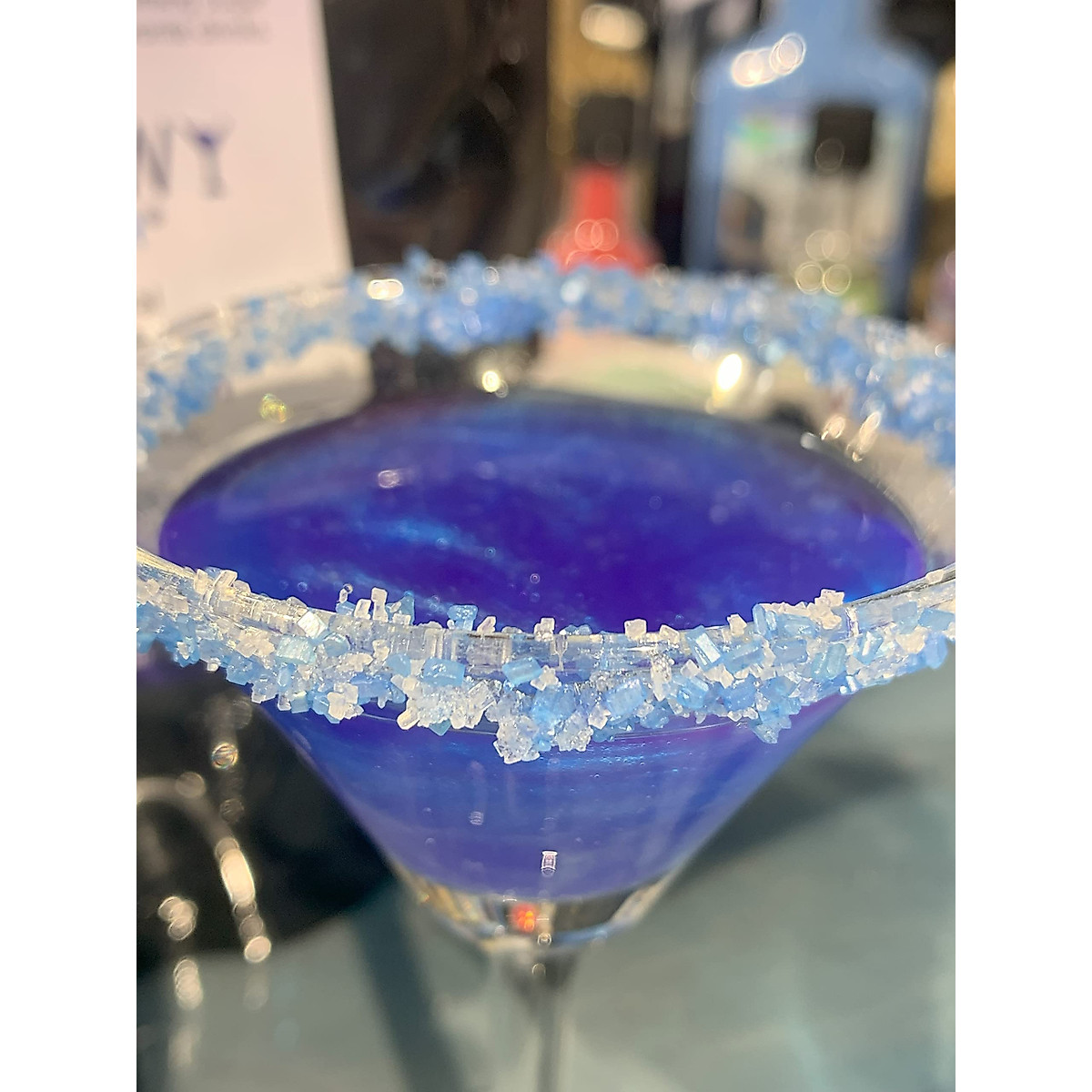 Snowy River Blue Dream Cocktail Sugar - Kosher All Natural White and Blue Cocktail Rimmer and Coffee Rimmer (Blue Dream, 8oz Bag)