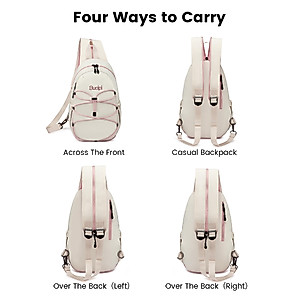 Sucipi Crossbody Sling Bag for Women Convertible Hiking Backpack Trendy Shoulder Bag Chest Bag Lightweight Belt Bag Mini Backpack for Travel Sport