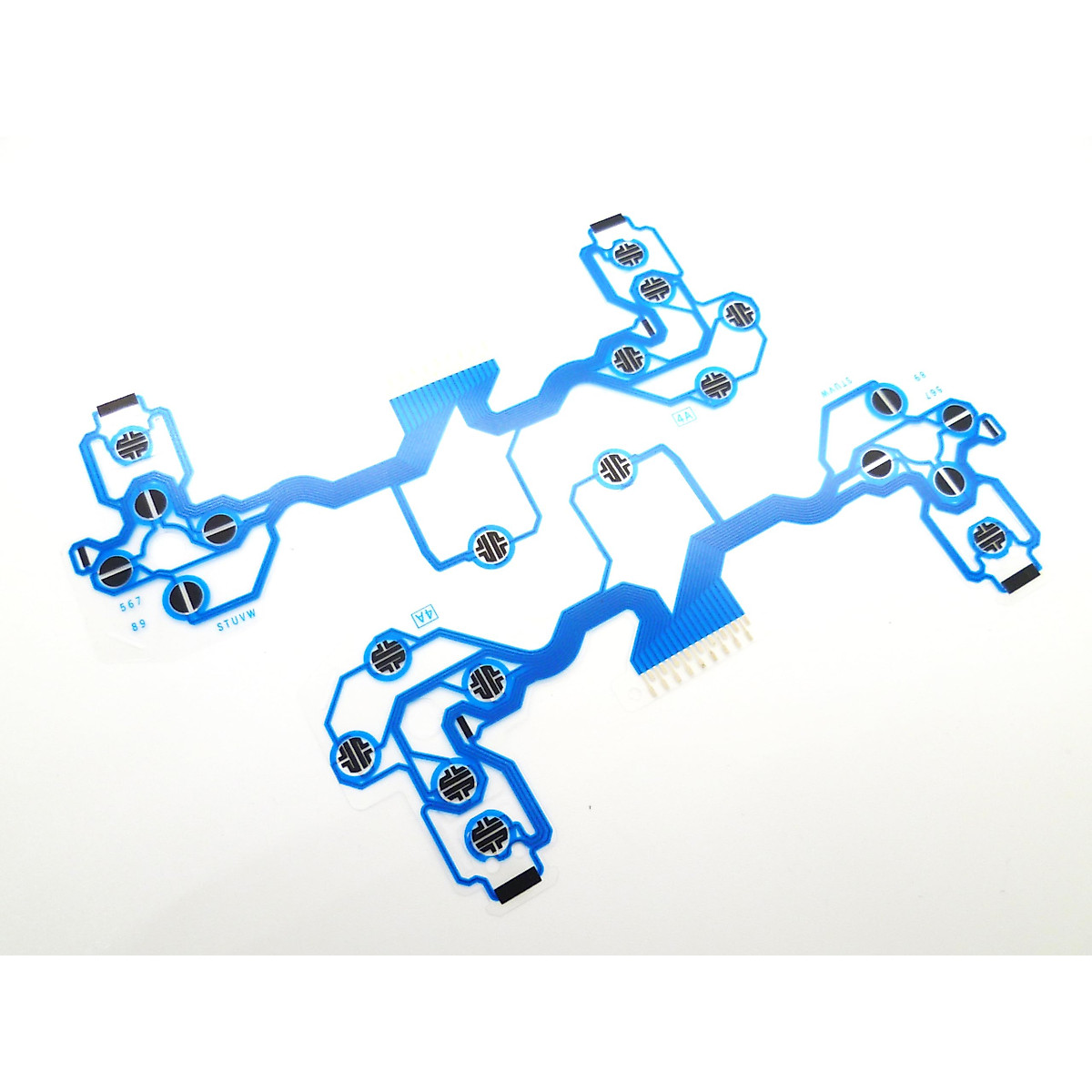 LeHang 2X Conductive Film Keypad Flex Cable Buttons Ribbon PCB Circuit Board Replacement Compatible with Sony Play Station 4 PS4 Dualshock 4 Pro Slim Controller (JDS-001/011) Blue