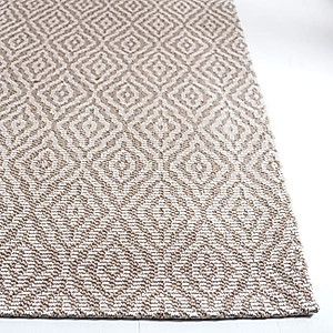 MARTHA STEWART x SAFAVIEH 5' x 7' Taupe/Cream MSR484E Contemporary Geometric Cotton Area Rug