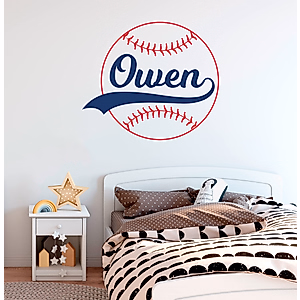 Baseball Wall Decals Decor Custom Name Art Sticker Poster Kids Room Personalized Sports Vinyl Boys Gift LD71