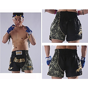 FLUORY Muay Thai Fight Shorts,MMA Shorts Clothing Training Cage Fighting Grappling Martial Arts Kickboxing Shorts Clothing