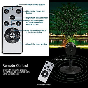 Christmas Lights Projector Outdoor, Waterproof Christmas Laser Lights with Remote Control for Outdoor Outside Christmas Decorations Farmhouse Christmas Decor