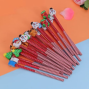 TOYANDONA 40Pcs Christmas Pencils with Erasers Toppers, Assorted Christmas Pencils for Kids Students Xmas Stocking Stuffers Christmas Party Favors Classroom Rewards Prizes (Random Style)