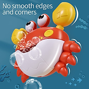 Deejoy Crab Bubble Bath Maker for The Bathtub,Blows Bubbles and Plays 12 Children’s Songs,Sing-Along Bath Bubble Machine Baby, Toddler Kids Toys Makes Great Gifts for 3 Years Girl Boy (Red)