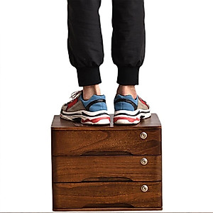 YUZDNM Flat File Cabinet Storage - Desktop Storage Box with Drawers, Desktop Drawer Cabinet, Wooden File Cabinet/Desktop Storage Cabinet/Data Cabinet, 2/3/4 Tier with Lock (Size : 2 Layer)