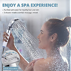 ZOOP Filtered Shower Head with Water Saving 3-Way Shower Modes, Dual Filtration System, Handheld High-Pressure Shower, Including Extra Cotton Filter