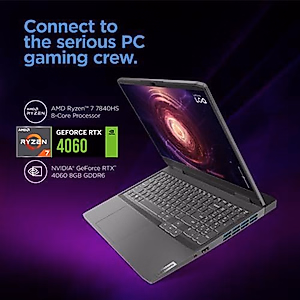 Lenovo LOQ Gaming Laptop, GeForce RTX 4060, AMD 8-Core Ryzen 7 7840HS(> i7-12700H), 15.6" FHD, 64GB DDR5 RAM, 1TB SSD, Webcam, HDMI, Wi-Fi 6, Windows 11 Home