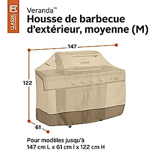 Classic Accessories Veranda Water-Resistant 58 Inch BBQ Grill Cover