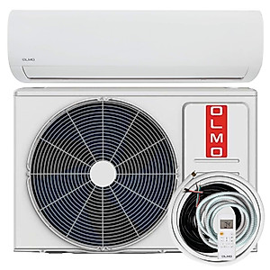 OLMO Alpic 9,000 BTU, 110/120V Ductless Mini Split AC/Heating System With Heat Pump Including 16ft Installation Kit…