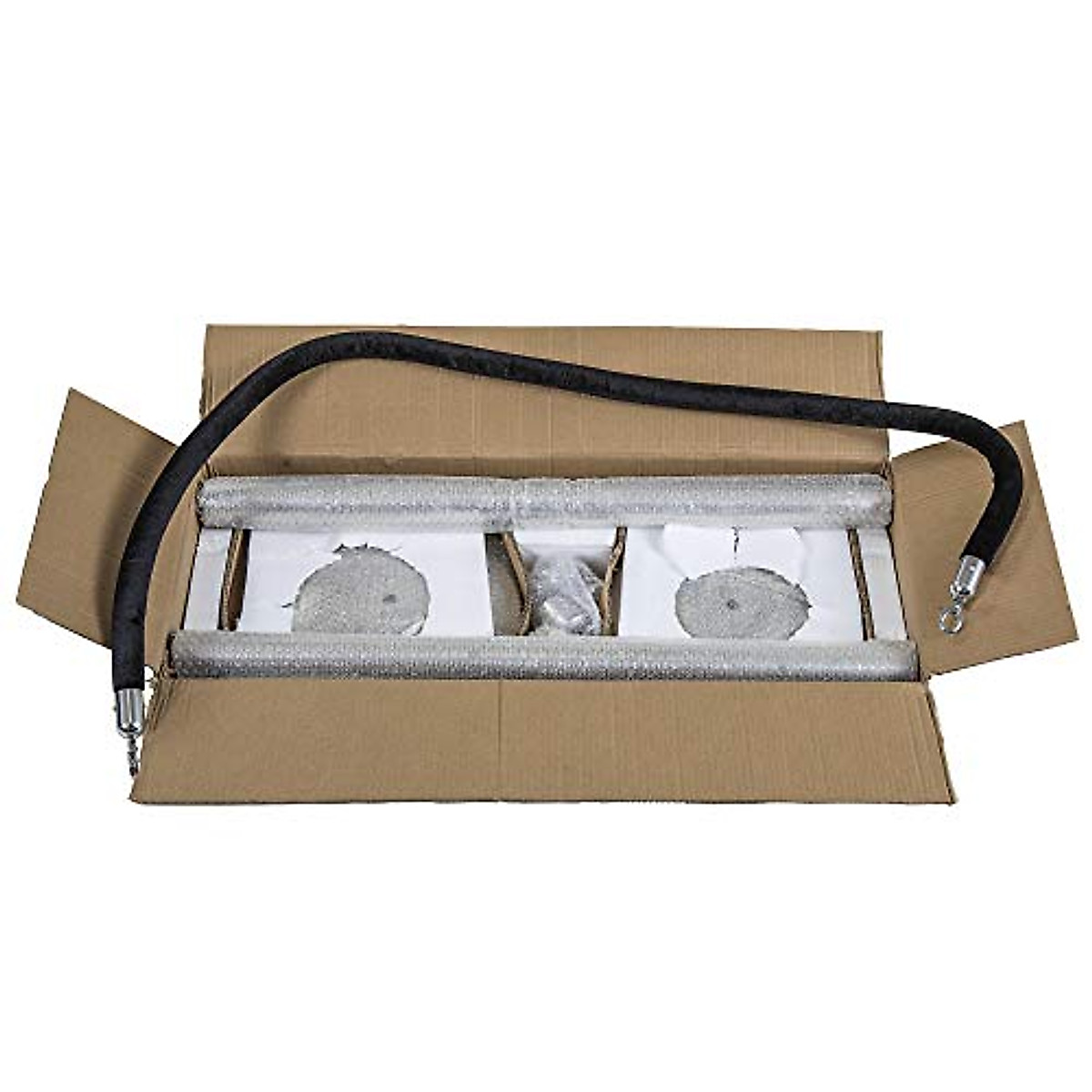 US Weight - U2140 Premier Chrome Post and Black Velvet Rope Crowd Control Stanchions