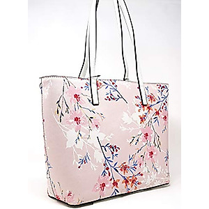 GUESS Women's Logo Floral Front Pocket Tote Bag Handbag & Wallet Set
