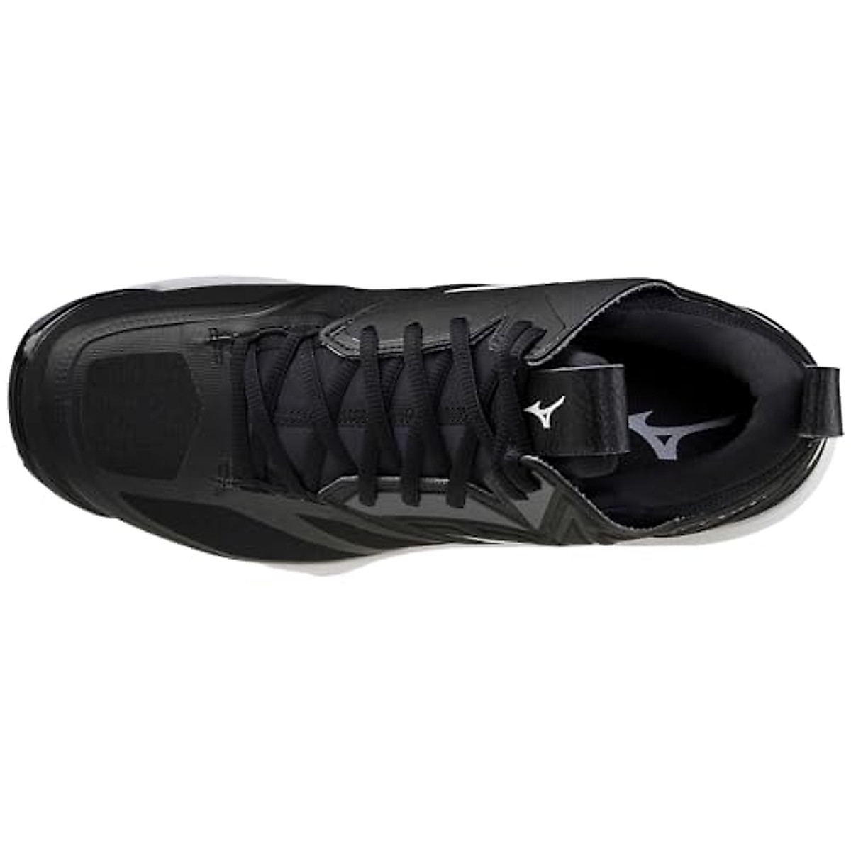 Mizuno Unisex Adult Wave Momentum Mid Volleyball Shoe 10 1/2, Black/White, 12 Women/10.5 Men US