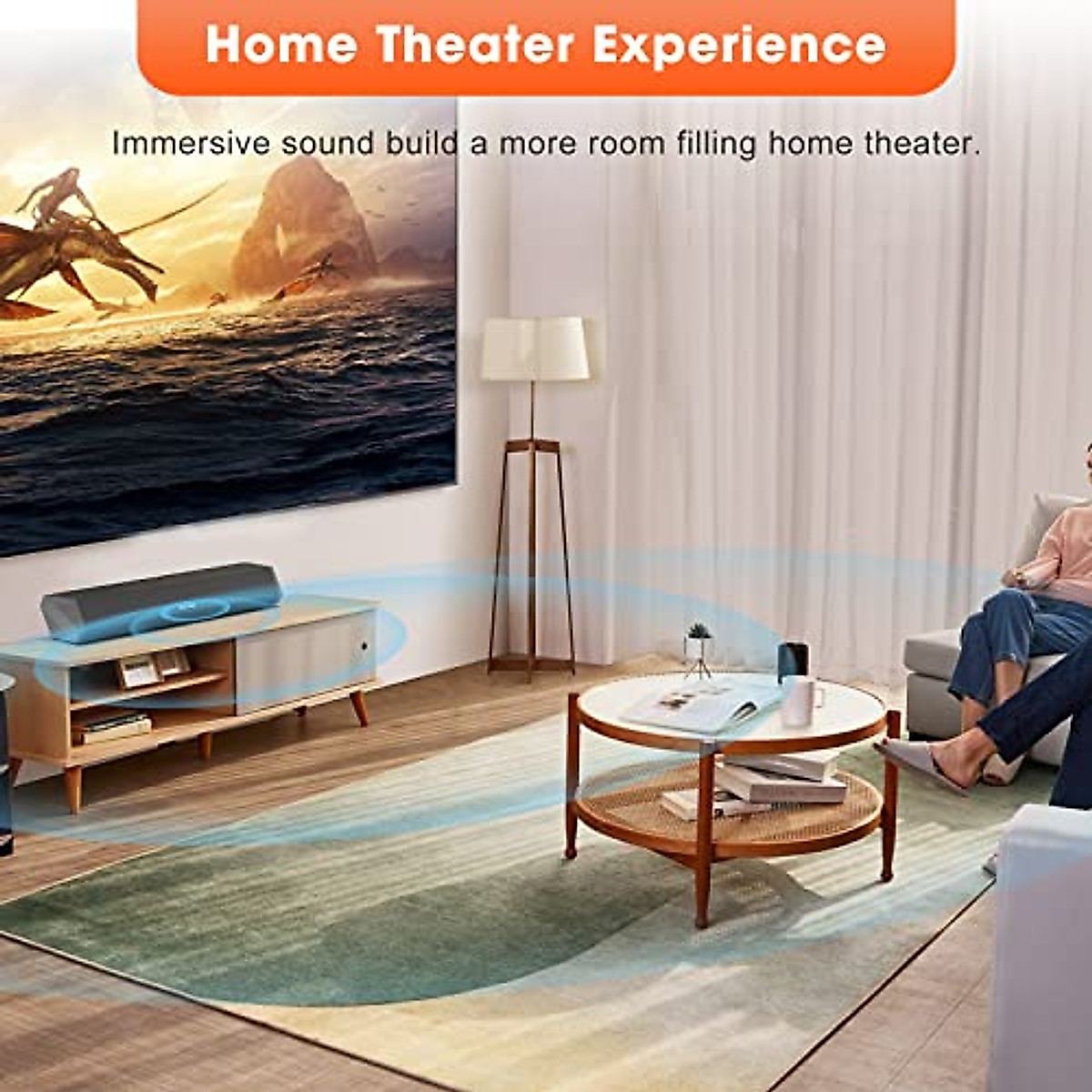 Bestisan Sound Bars for TV, 16'/50W Small Soundbar for TV, Sound Bar with Depths Sound Enhanced/DSP/Bass+/3EQ, Surround Sound Speakers for TV Works with HDMI ARC/CEC,Optical/BT/PC …