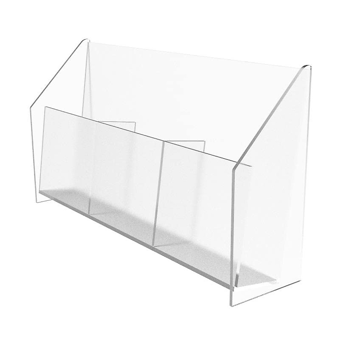 FixtureDisplays® 4 X 6 Post Card Greeting Card Notebook Display Slot Width 4.3" Clear Countertop 10853-CARD-NPF