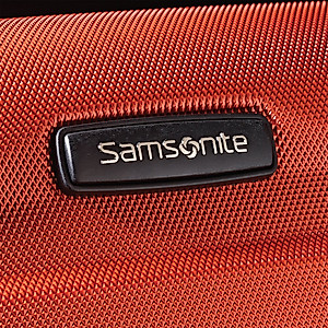 Samsonite 68311-1156 Omni Hardside Luggage Nested Spinner Set 20 Inch, 24 Inch, 28 Inch - Burnt Orange Bundle w/Deco Gear Luggage Accessory Kit (10 Item)