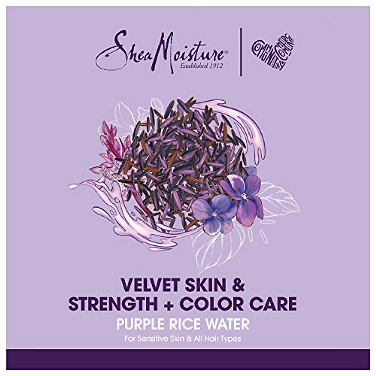 SheaMoisture Bar Soap for Dry Skin Purple Rice Water Bath with Shea Butter 8 oz