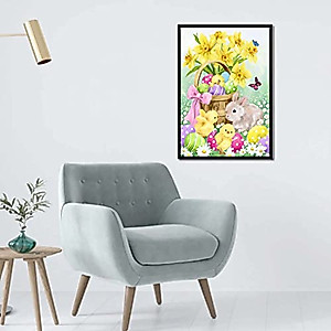 Hyporeak Diamond Painting Kits for Adults,Easter Diamond Art Kit,5D Diamond Painting Kit Full Drill Round for Gift,Wall Decor,Relaxing(12x16)