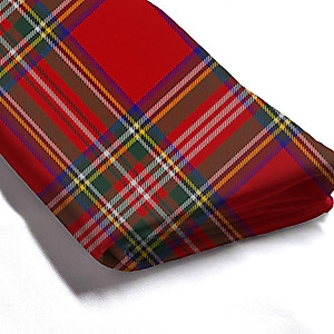 GOOESING Christmas Plaid Shower Curtain Scottish Tartan Farmhouse Bathroom Shower Curtains for Bathtub Decoration with Hooks 72x72 Inch, Red and Green