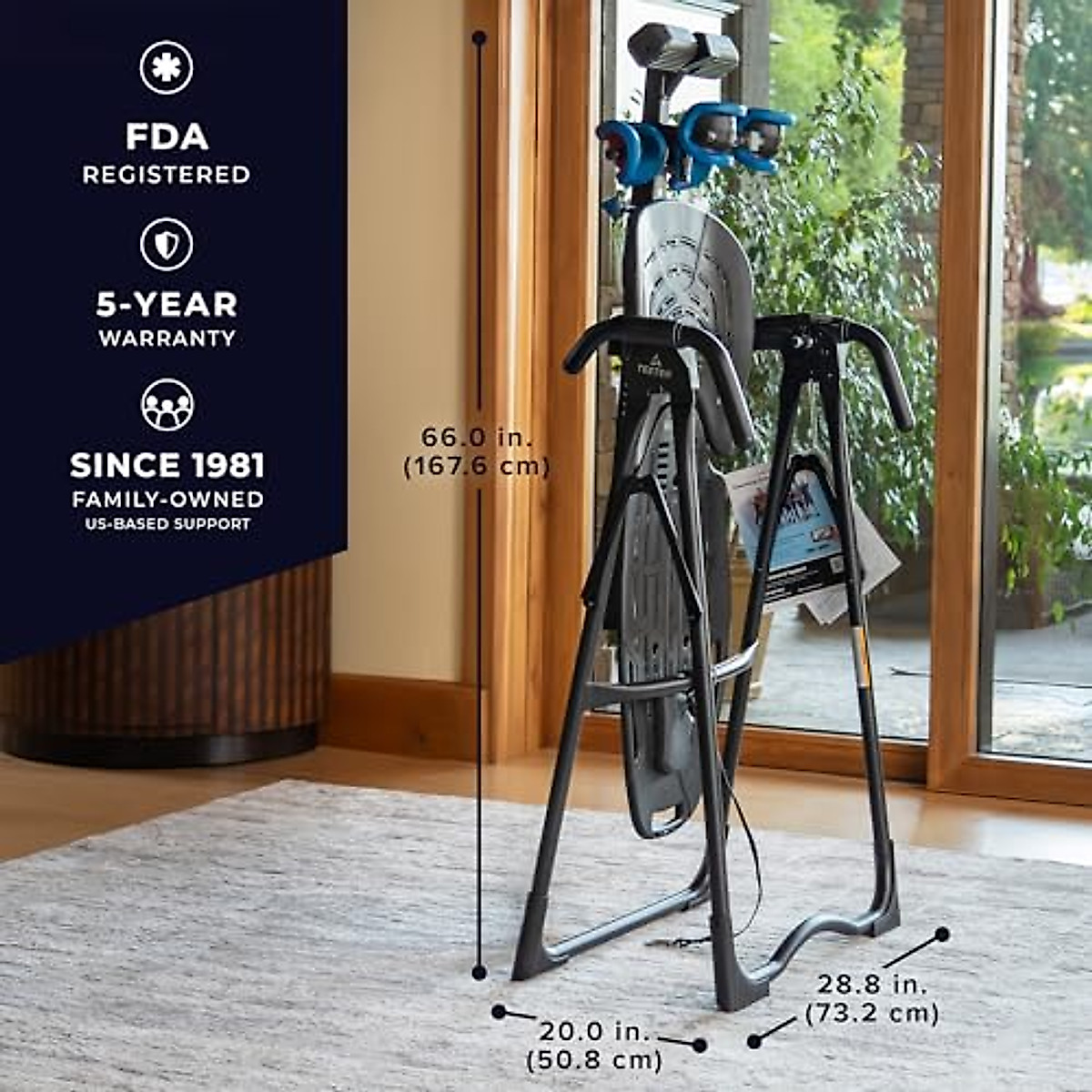 TEETER EP-560 Ltd. Inversion Table for Back Pain, FDA-Registered, UL Safety-Certified, 300 lb Capacity (EP -560 Ltd.)