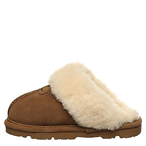 BEARPAW Loki Youth Hickory Size 4 | Youth 's Slippers | Youth 's Shoes | Comfortable & Light-Weight
