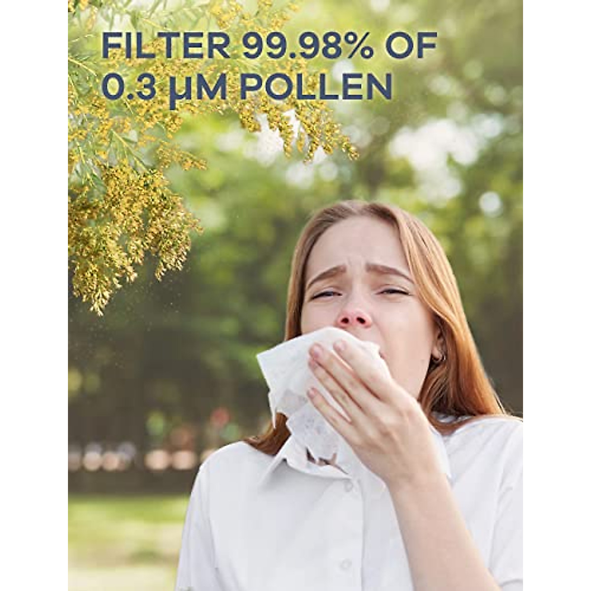 Ganiza Air Purifiers for Home Large Room Pets Dander Pollen dust allerg*ns Smoke, 23dB Less Noise, Ozone Free, H13 HEPA Filter