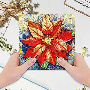 ycyingcheng Diamond Painting Christmas Cards, 5D DIY Diamond Painting Greeting Card Postcard Birthday Xmas Thanksgiving Easter Gifts