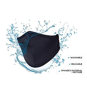 Guria Fashion Protective Cloth Face Mask, Washable Reusable Spandex Fabric - Unisex, 20+ Colors Available