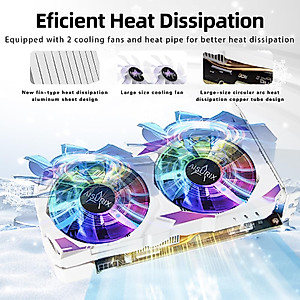 AISURIX RX 580 Graphics Card, 2048SP, Real 8GB, GDDR5, 256 Bit, Pc Gaming Video Card, 2XDP, HDMI, PCI Express 3.0 with Freeze Fans ，Graphics Card for Gaming pc