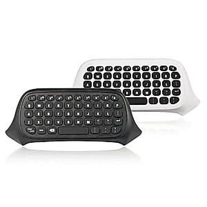 OSTENT 2.4G Wireless Chat Gamepad Keyboard with Headset Audio for Microsoft Xbox One/S/X Controller Color Black