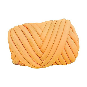 kowaku 250G Chunky Yarn Arm Knit Yarn Bulky Yarn Jumbo Tubular Yarn for Baskets Macrame Scarf, Orange