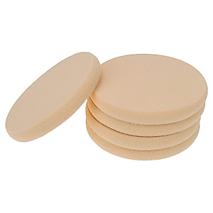 25 Pcs Women's Round Soft Makeup Beauty Eye Face Foundation Blender Facial Smooth Powder Puff Cosmetics Blush Applicators Sponges Use for Dry and Wet