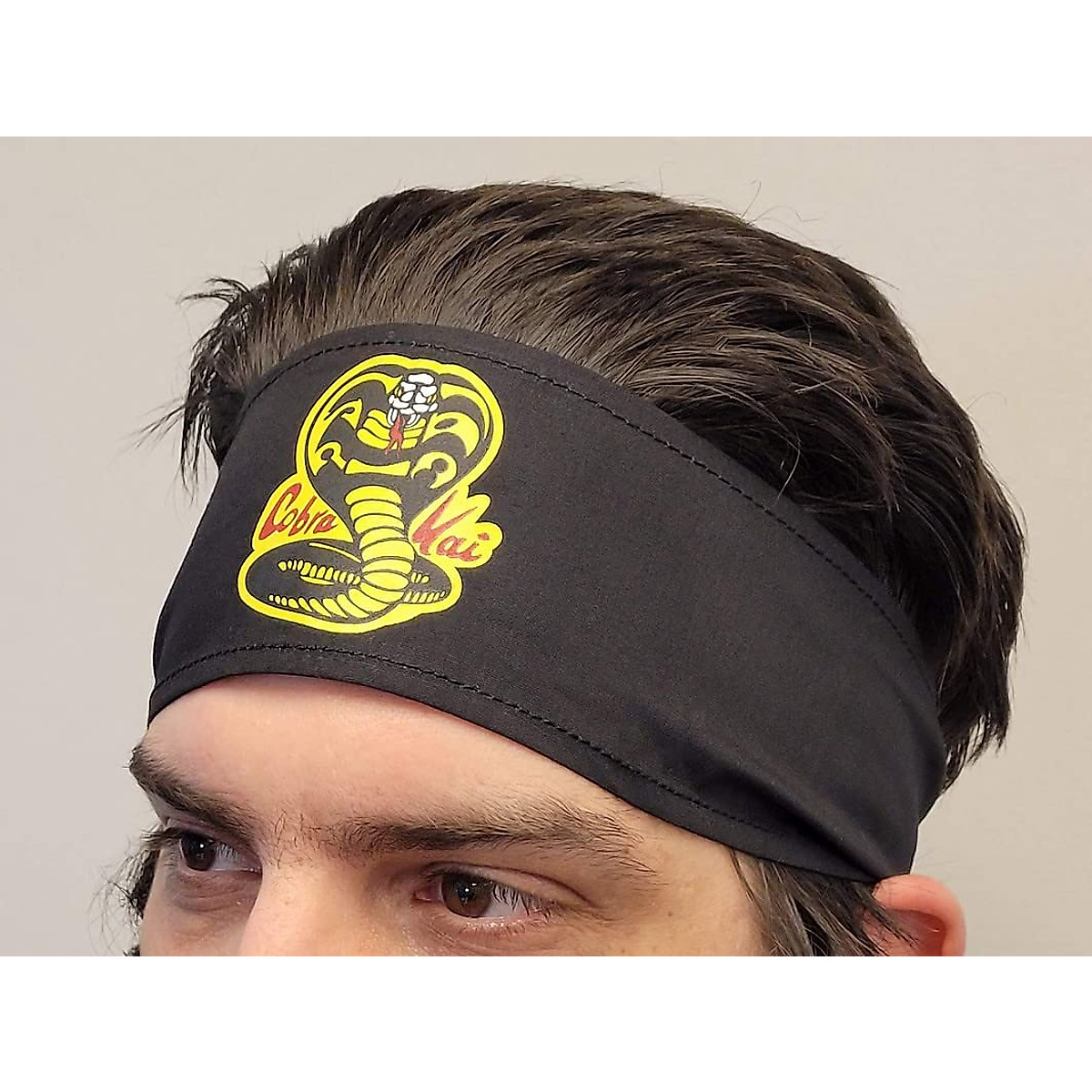 Ripple Junction Cobra Kai Headband Karate Dojo Logo Tie Back Costume Accessory Officially Licensed