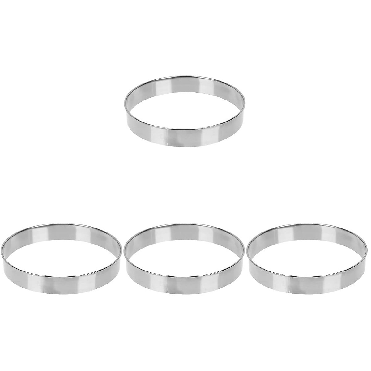 Hemoton 4pcs Cheese Its Crackers Ring Cutter Capacillos Para Cupcake Muffin Rings Round Crackers Round Cookie Cutter Egg Cheesecakes Pastry Ring Stainless Steel Dough British