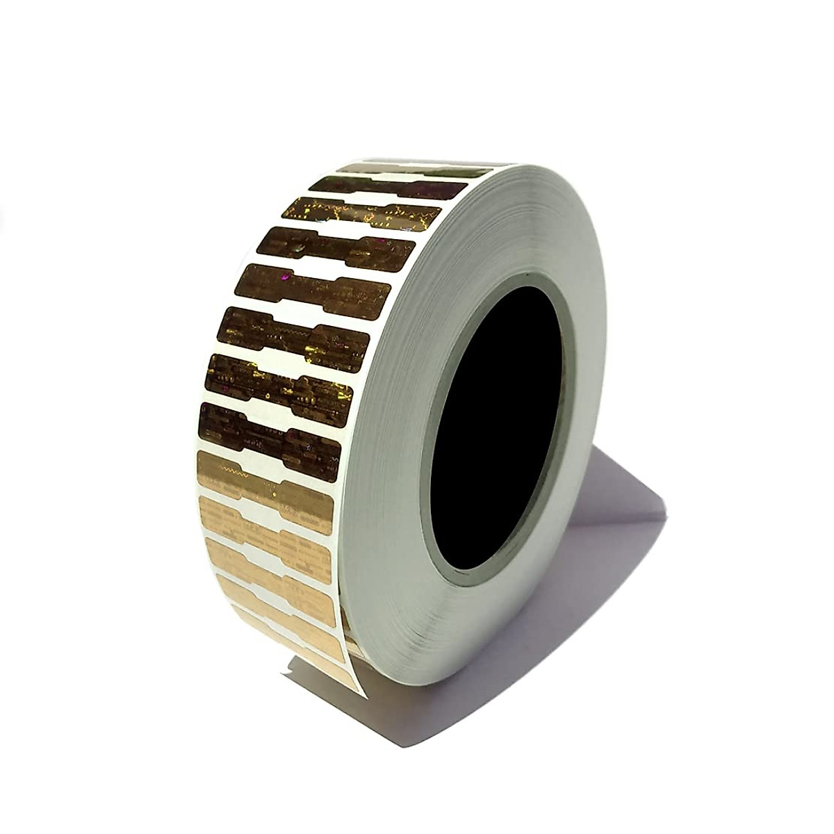 1,000 Gold Dog Bone Hologram Sticker TamperMax Tamper Evident Security Label Holographic Seal Sticker, Dogbone Size 1.75" x 0.375" (44mm x 9mm). (Gold)