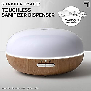 SHARPER IMAGE Essential Oil Aromatherapy Small Mist Diffuser, 3.4 Ounce Capacity, Faux Light Wood