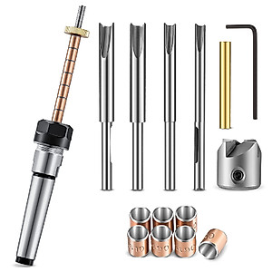 Tondiamo Pen Making Kit Pen Turning Mandrel and Pen Barrel Trimming Set Wood Turning Mandrel #2 Morse Taper Shank with 7mm Drill Bit Mill Cutter Head for Pen Making Woodworking Lathe Accessory, 9 pcs