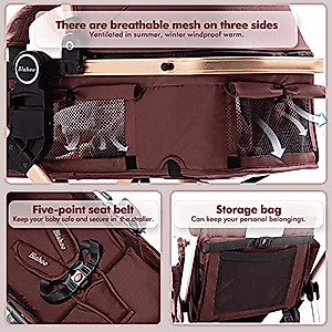 Blahoo Baby Stroller for Toddler .Foldable Aluminum Alloy Pushchair with Adjustable Backrest.Bassinet Stroller Adjustable Direction