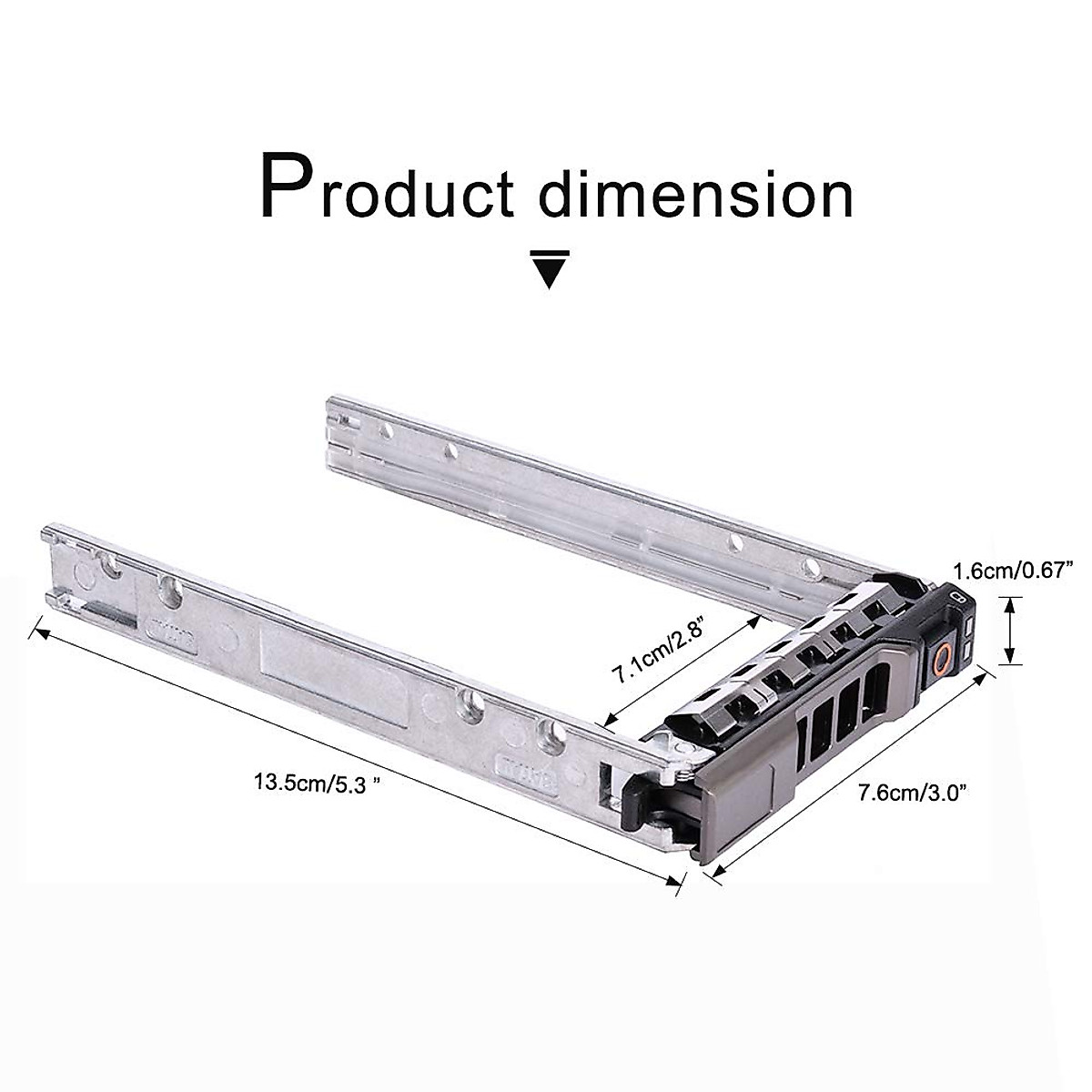 2.5" SAS SATA Hard Drive Tray Caddy 4Pack, Compatible with Dell G176J PowerEdge R610 T610 R620 R710 T710 R720 R815 R820
